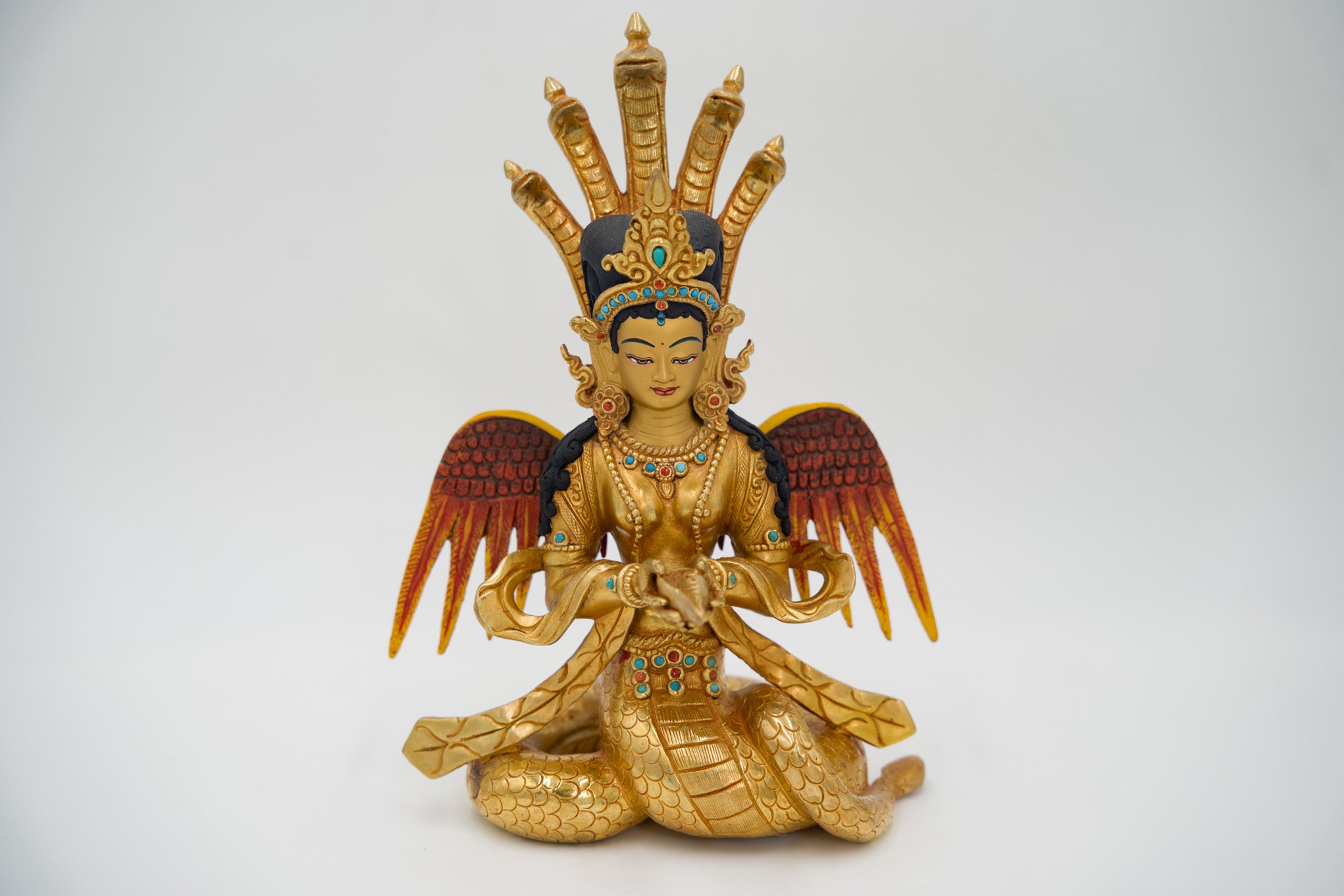 Naga Kanya Statue | Fully Gilded Serpent Goddess by Saroj Shakya ...