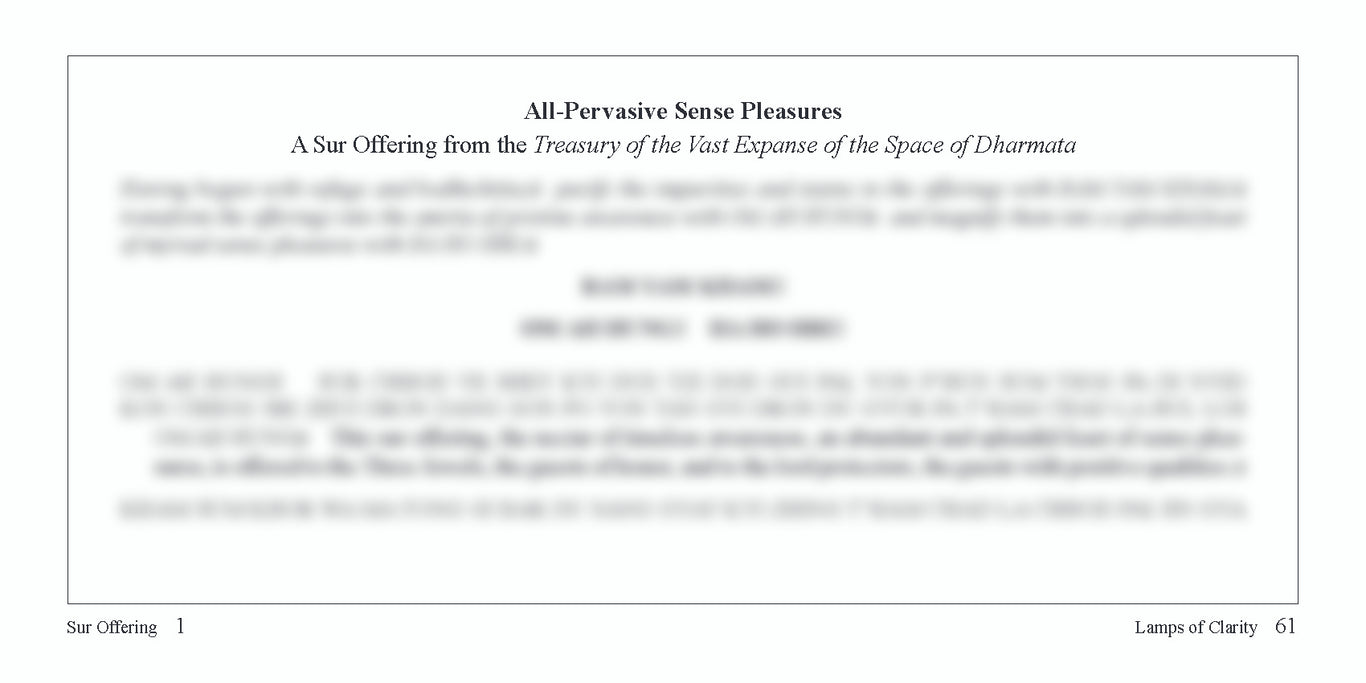 Sur Offering – Tibetan Treasures