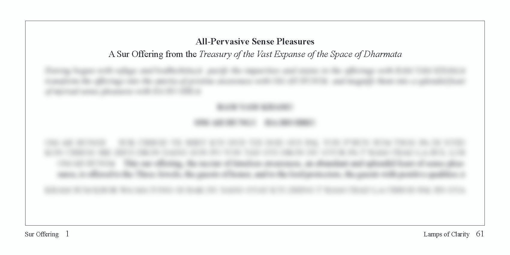 Sur Offering – Tibetan Treasures